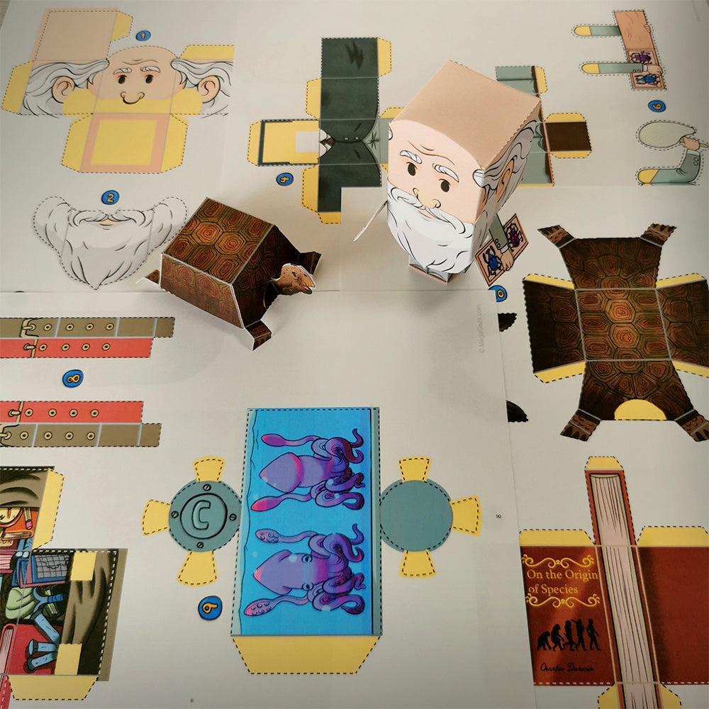 Charles Darwin 3D DIY Mini set {Print-at-Home PDF} – MegaGeex