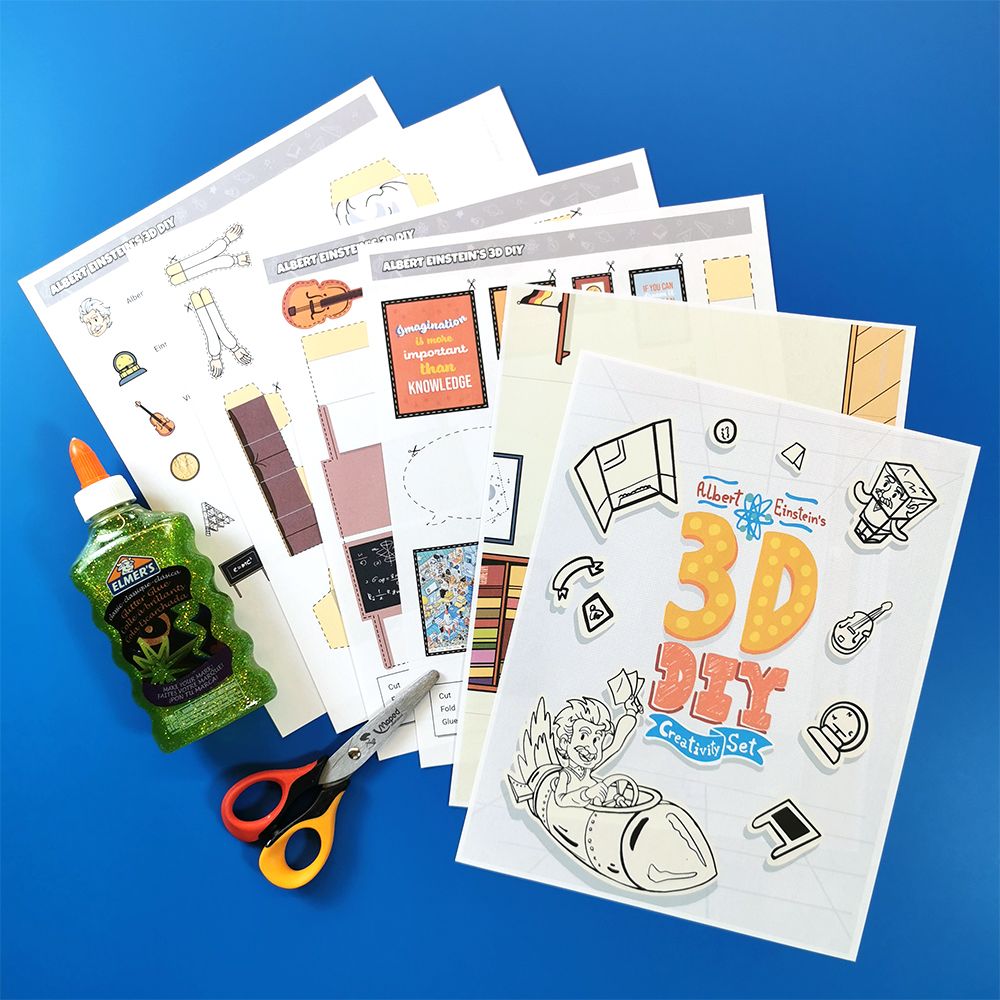 Albert Einstein 3D DIY Creativity Kit {Hard Copy} – MegaGeex
