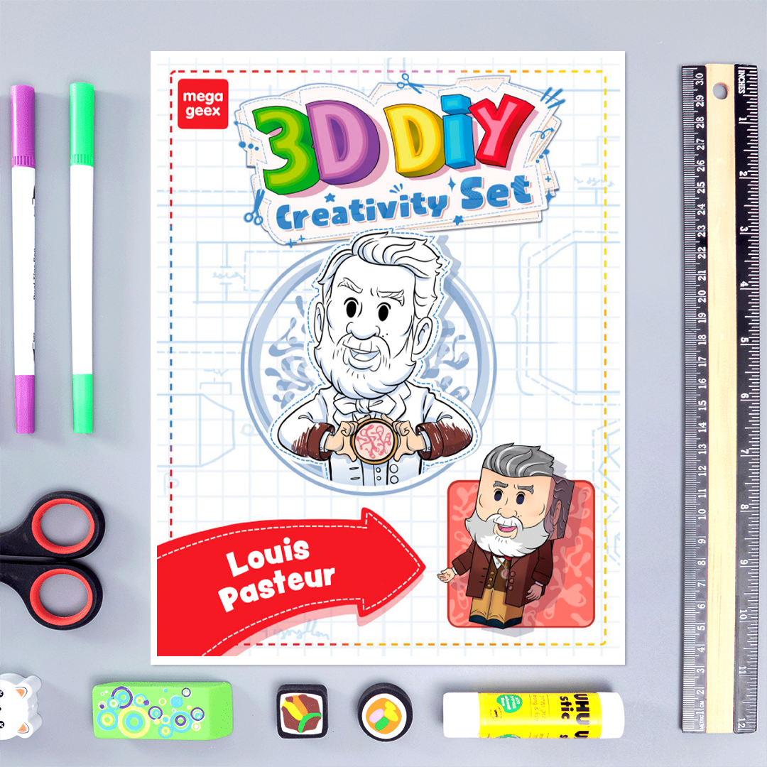 Luis Pasteur 3D DIY Mini set {Print-at-Home PDF} – MegaGeex