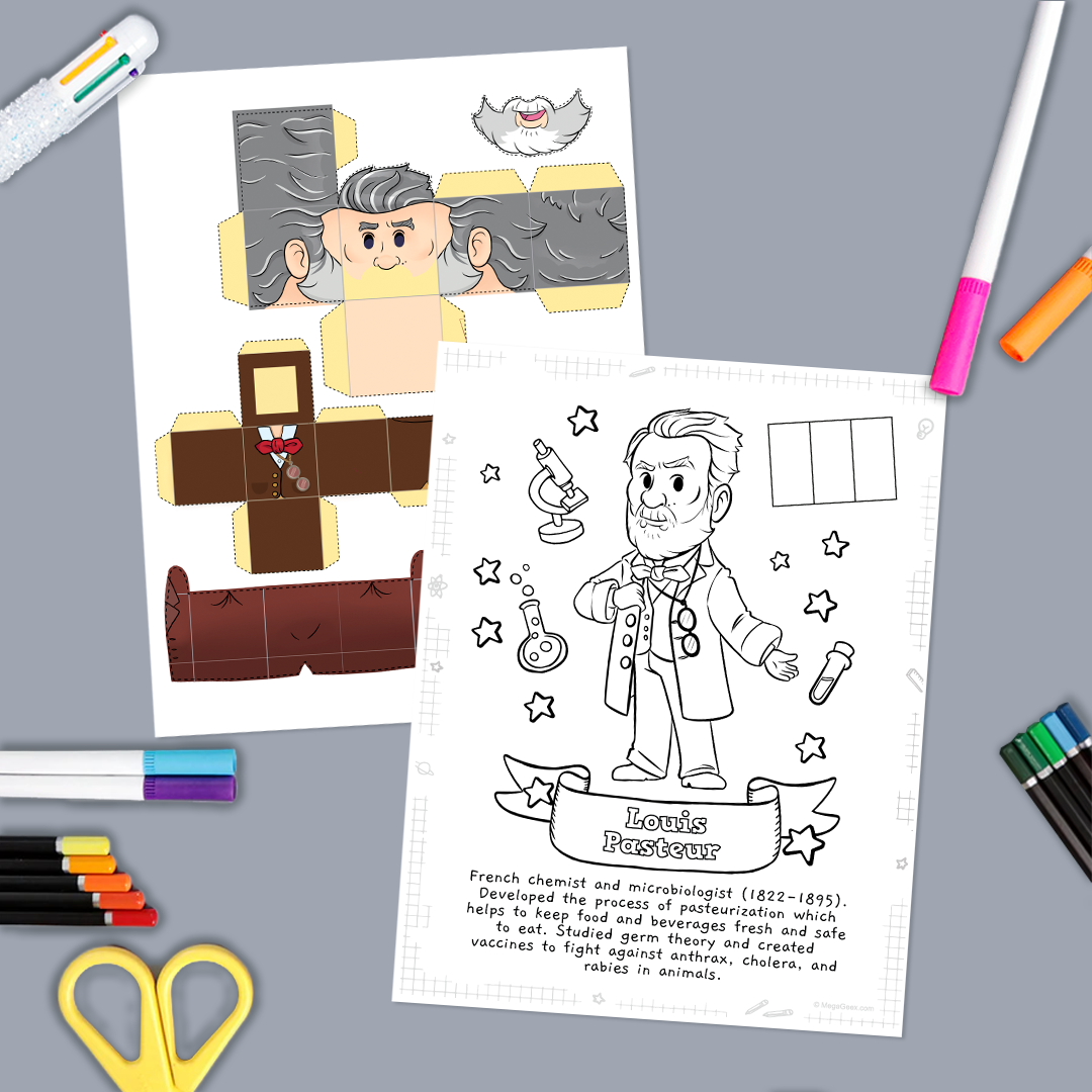 louis pasteur coloring page