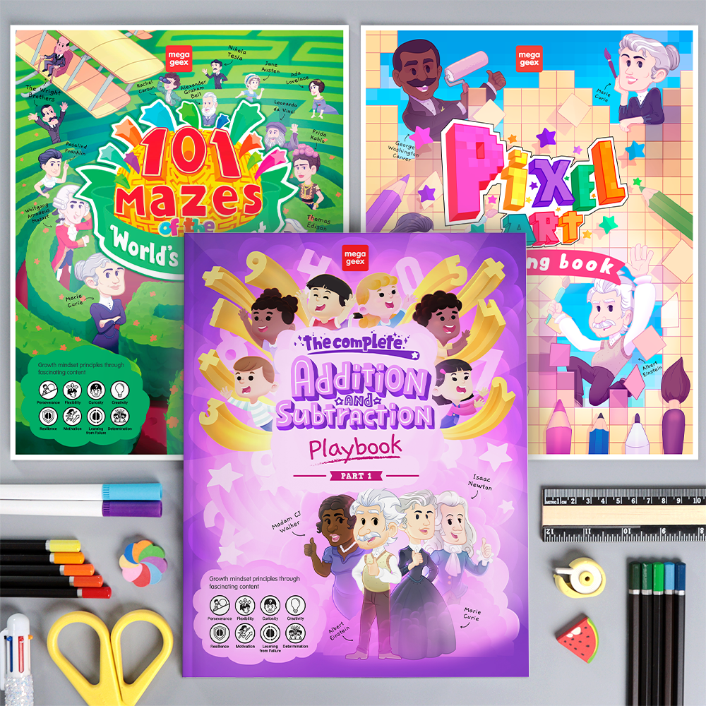 Bundle: Addition & Subtraction + Pixel Coloring + 101 Mazes Books ...