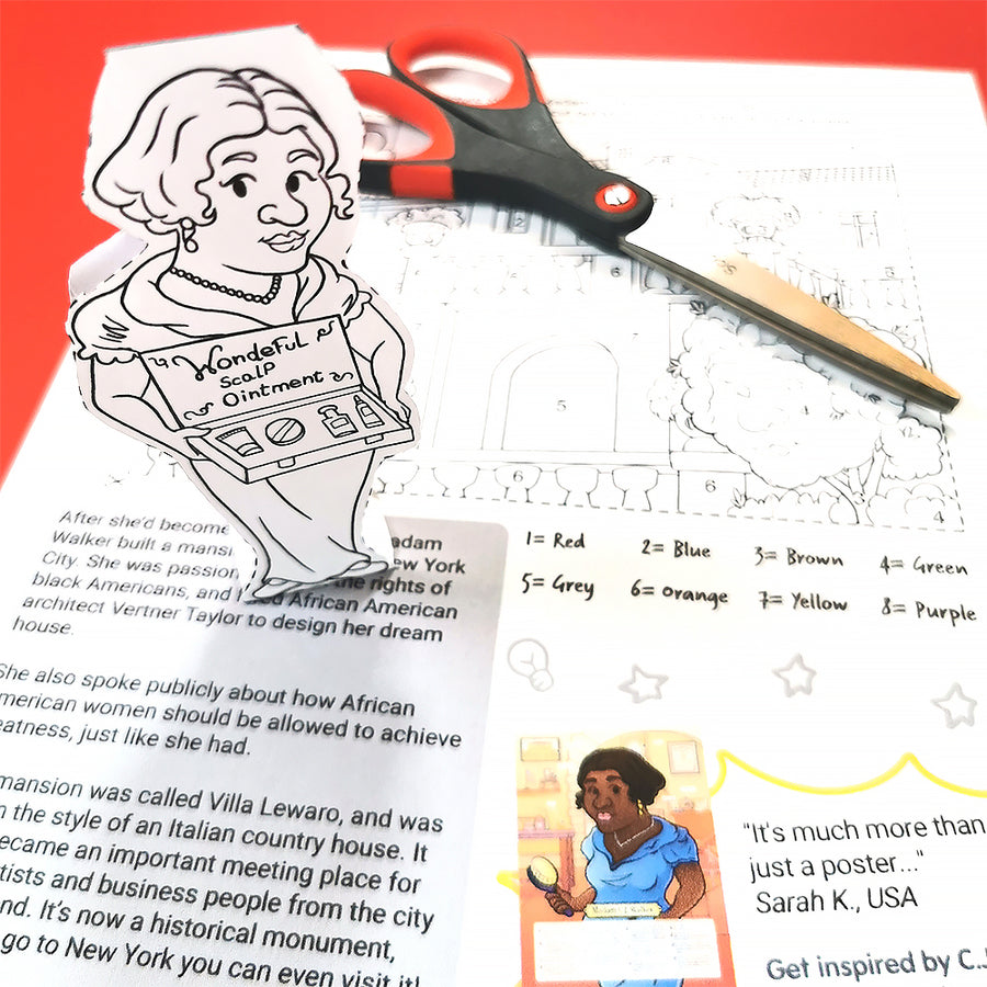 Madam C. J. Walker - 3D color-by-number – MegaGeex