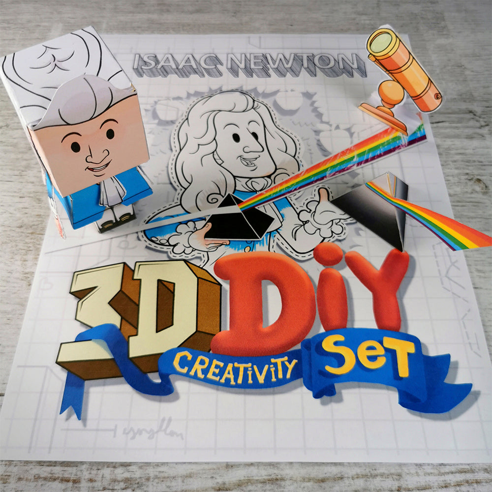 Isaac Newton 3D DIY Mini set {Print-at-Home PDF} – MegaGeex