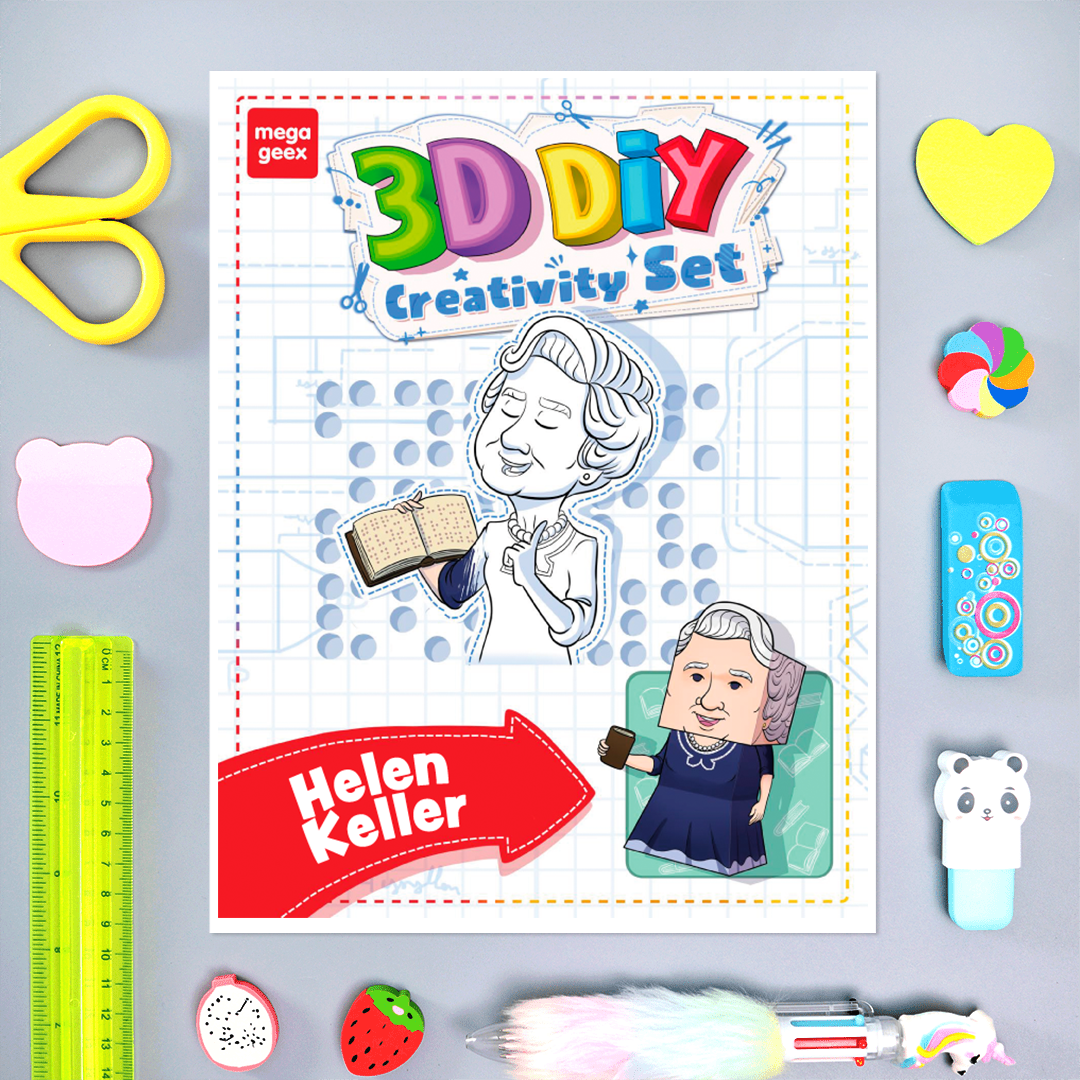 printable helen keller coloring page