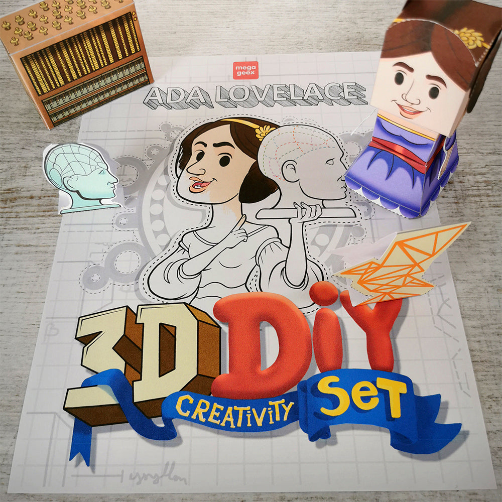Ada Lovelace 3D DIY Mini set {Print-at-Home PDF} – MegaGeex