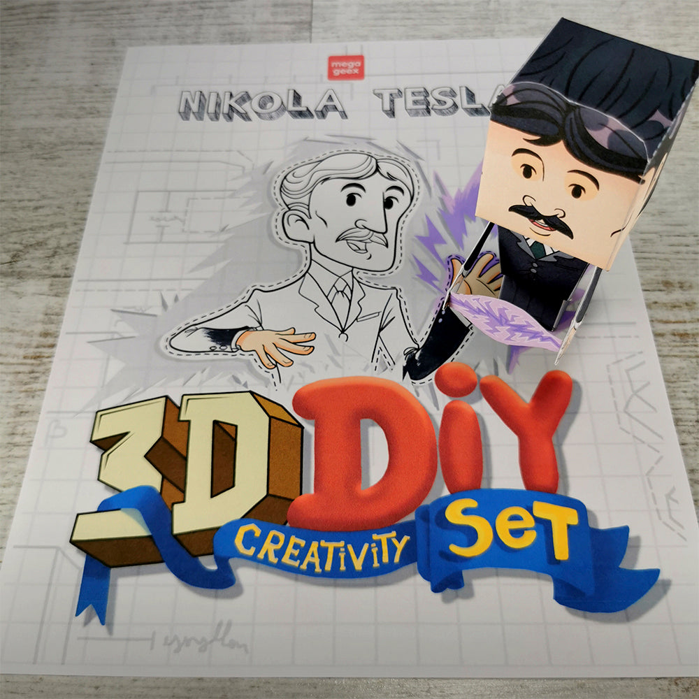 Nikola Tesla 3D DIY Action Figure {Print-at-Home PDF} – MegaGeex