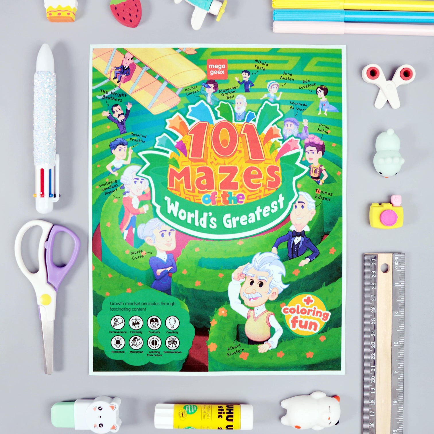Thomas Edison - Color and Cut Puzzle – MegaGeex